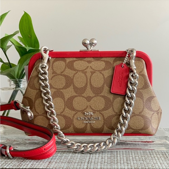 Coach | Bags | Nwt Coach Nora Kisslock Crossbody Bag Insignature Canvas ...